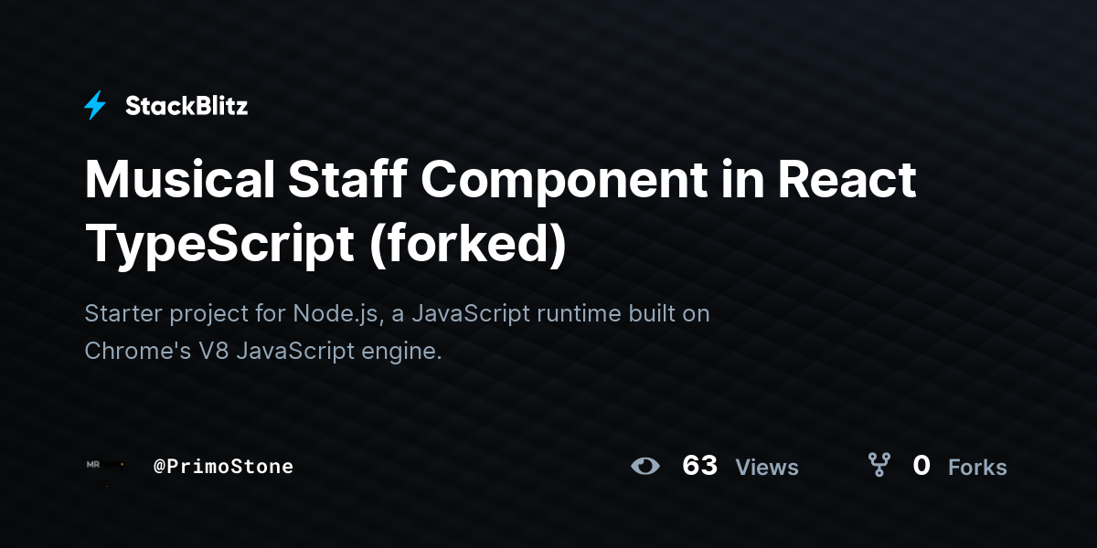 Musical Staff Component in React TypeScript (forked) - StackBlitz