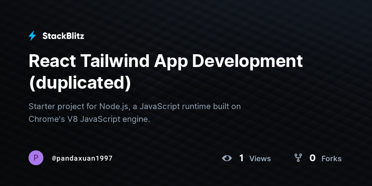 React Tailwind App Development (duplicated) - StackBlitz