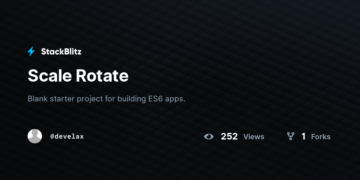 Scale Rotate - StackBlitz