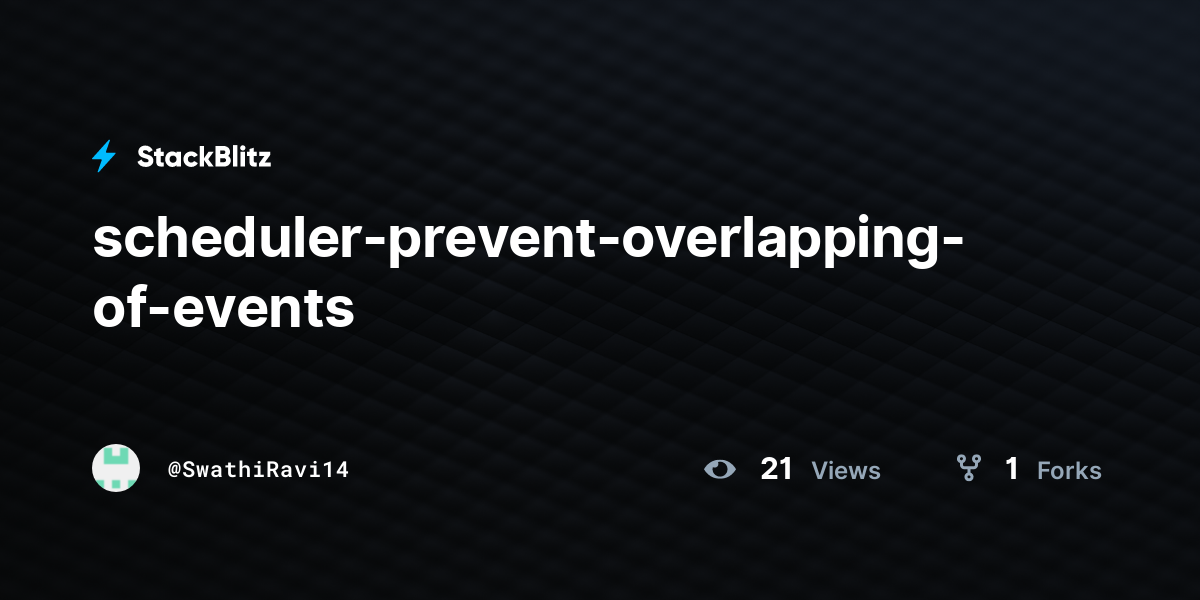 scheduler-prevent-overlapping-of-events - StackBlitz scheduler-prevent-overlapping-of-events - StackBlitz