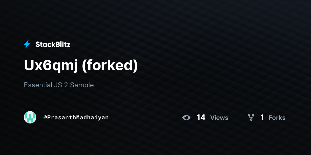 Ux6qmj (forked) - StackBlitz