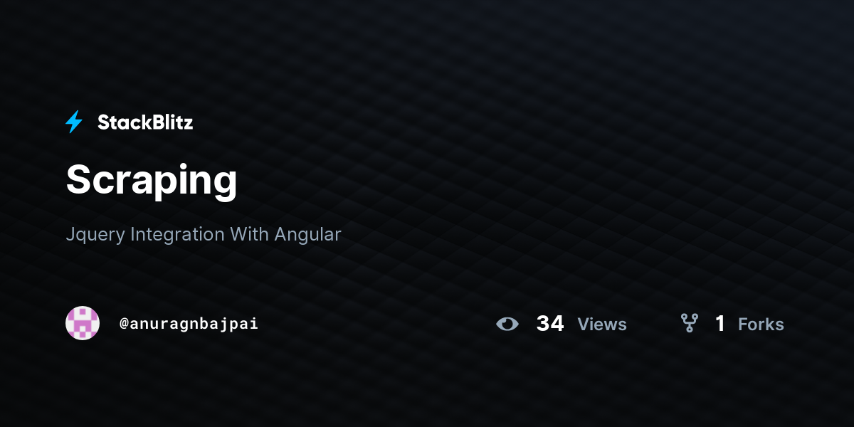 Scraping - StackBlitz