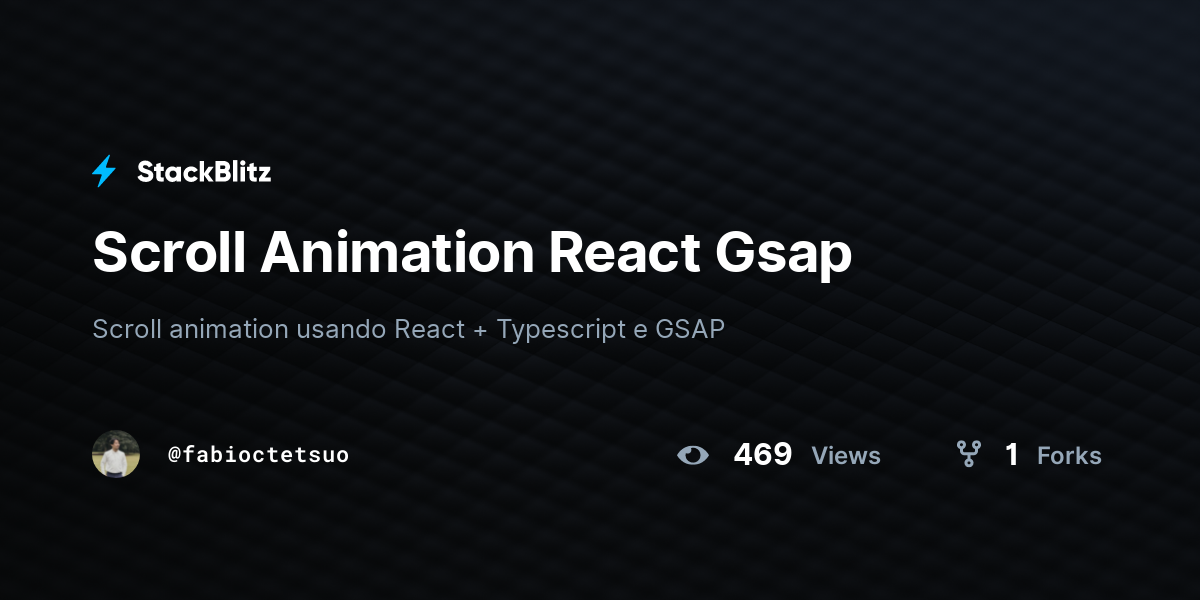 Scroll Animation React Gsap - StackBlitz