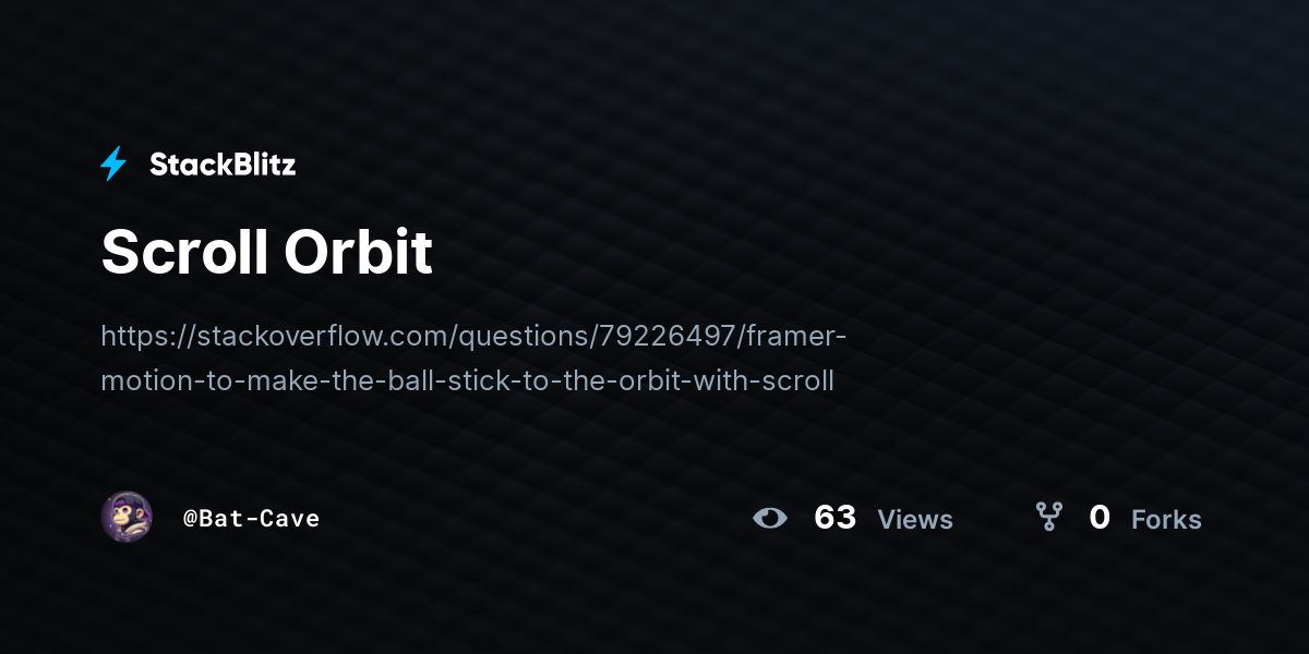 Scroll Orbit - StackBlitz