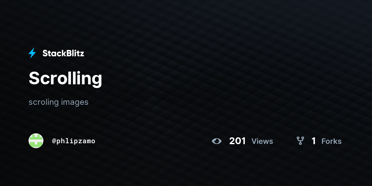 Scrolling - StackBlitz