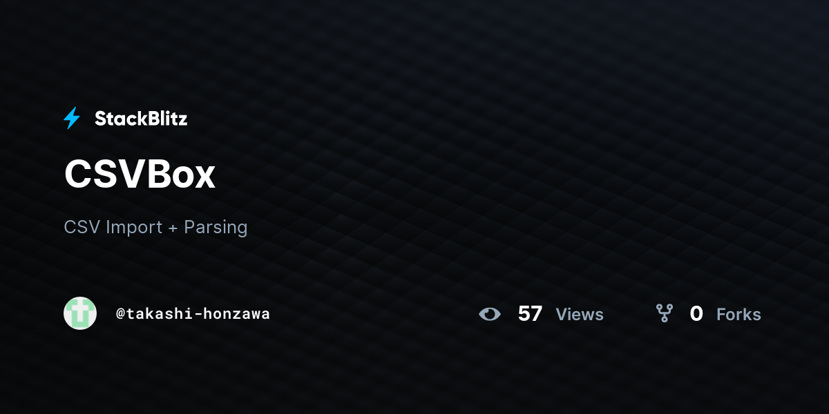 CSVBox - StackBlitz