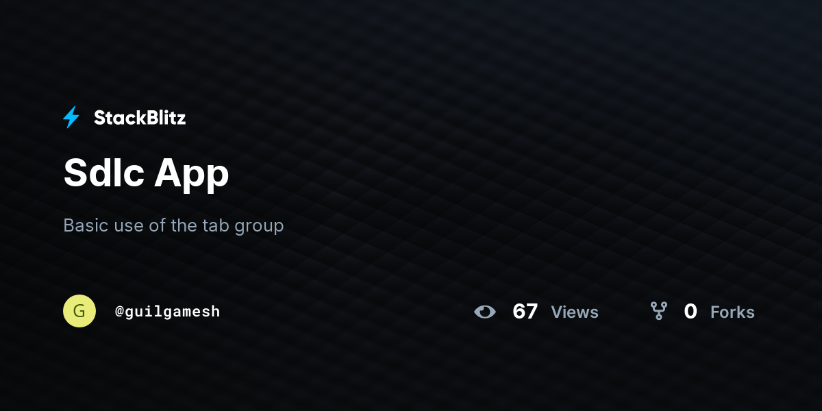 Sdlc App - StackBlitz