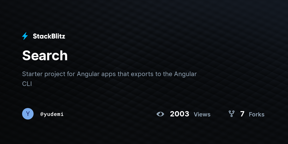 Search - StackBlitz