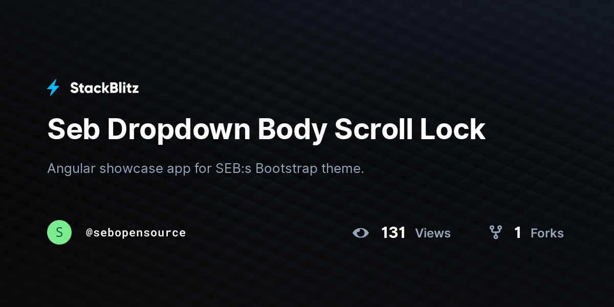 Seb Dropdown Body Scroll Lock - StackBlitz