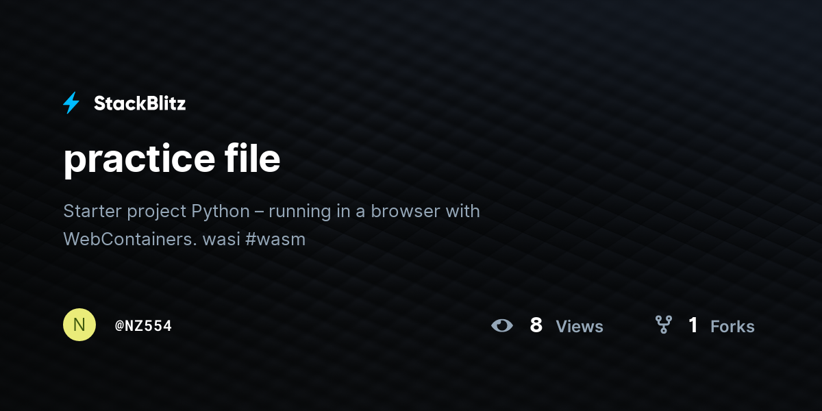 practice file - StackBlitz