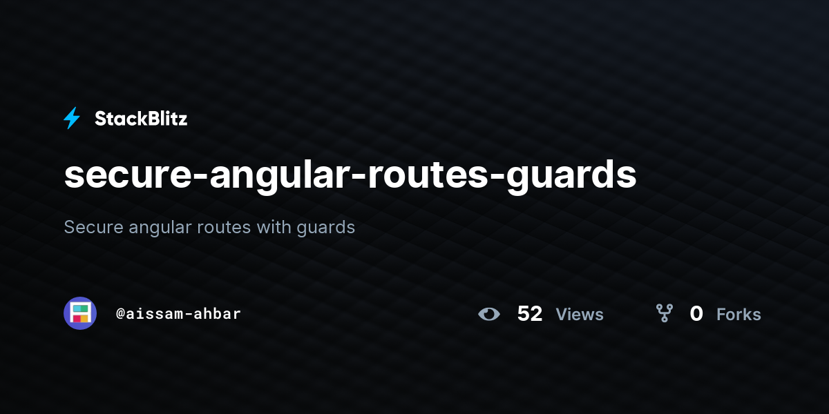 secure-angular-routes-guards - StackBlitz