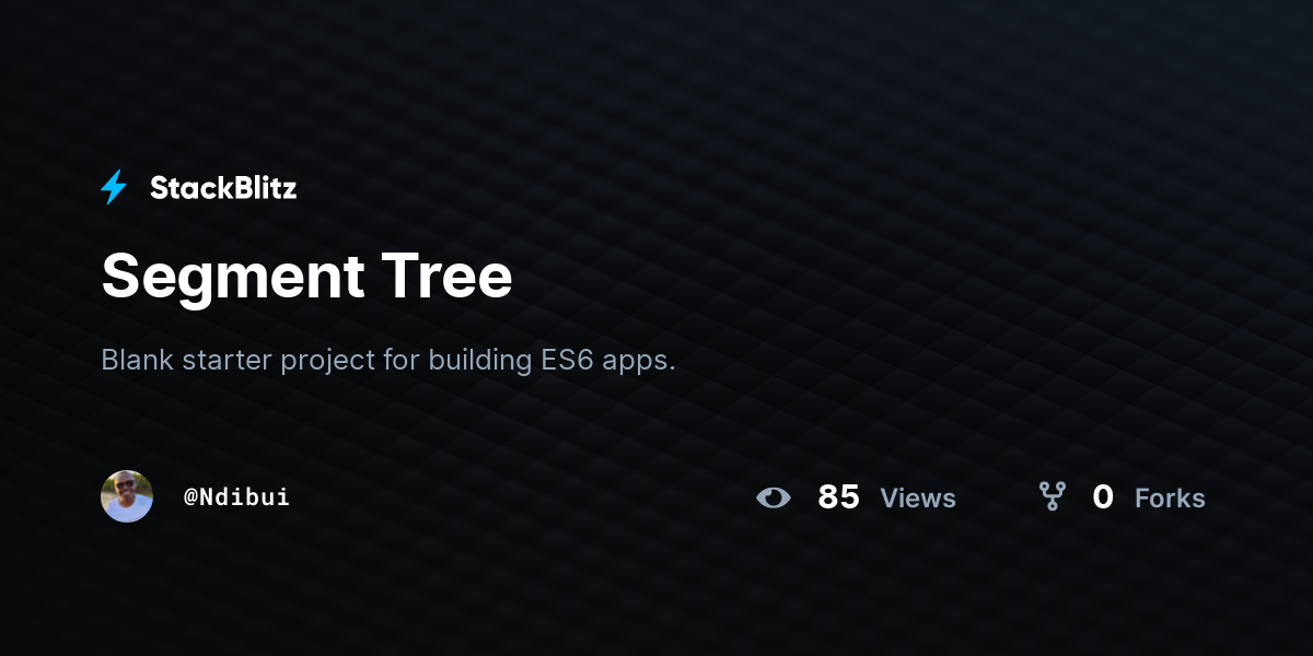 Segment Tree - StackBlitz