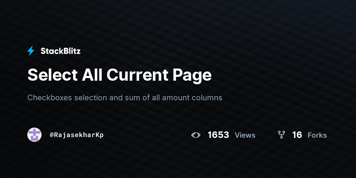 Select All Current Page - StackBlitz