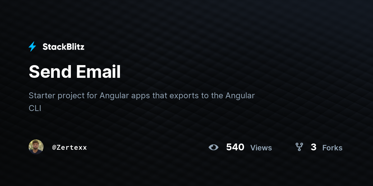 Send Email - StackBlitz