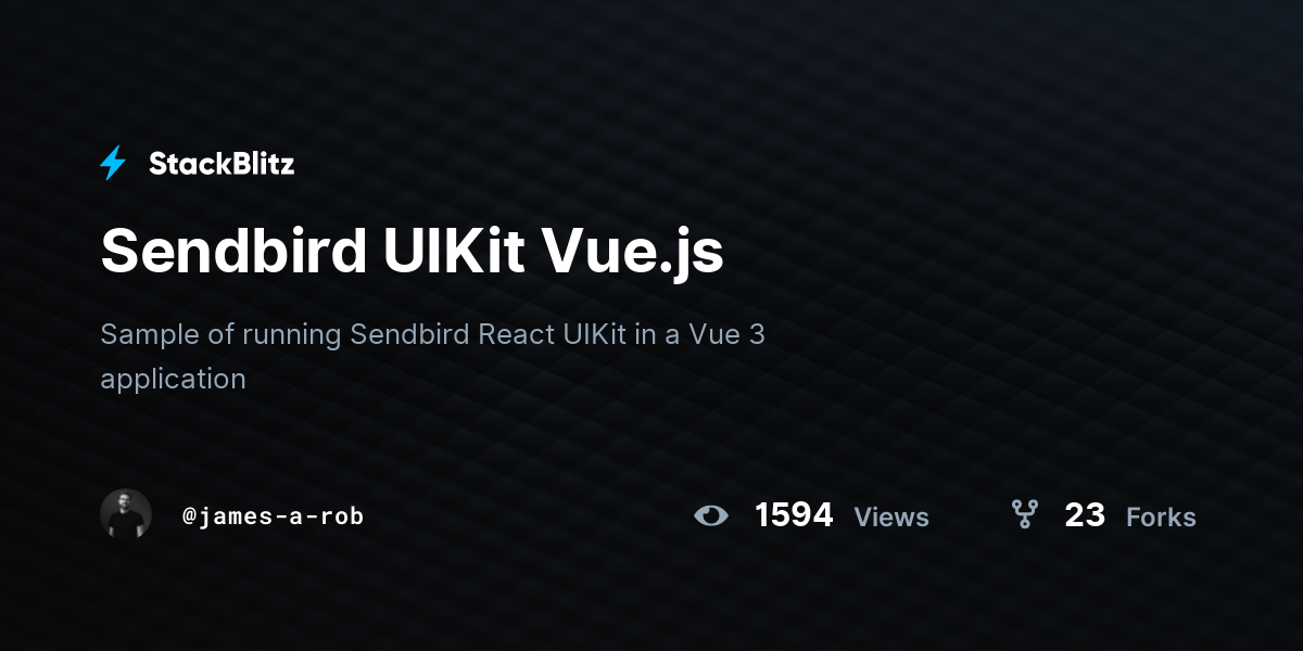 Sendbird UIKit Vue.js - StackBlitz