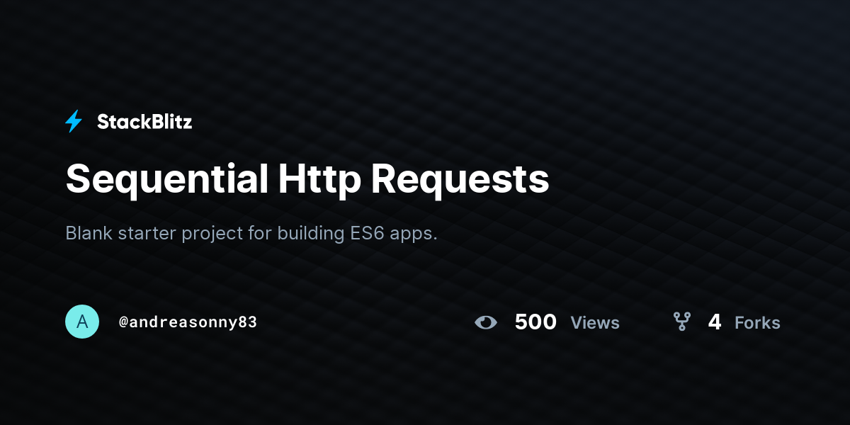 Sequential Http Requests - StackBlitz