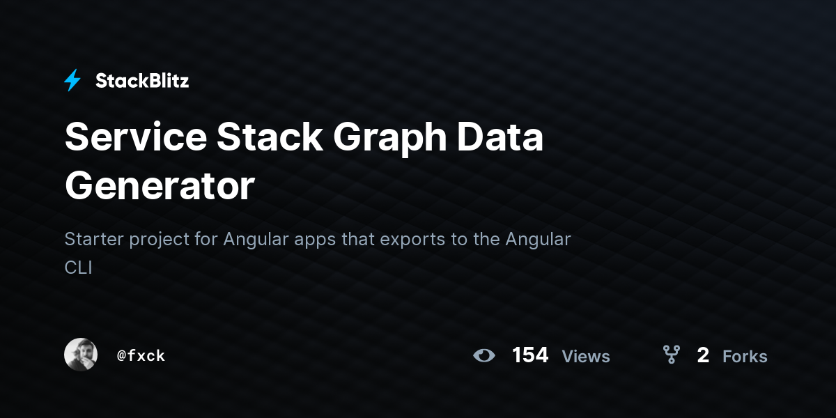 Service Stack Graph Data Generator - StackBlitz