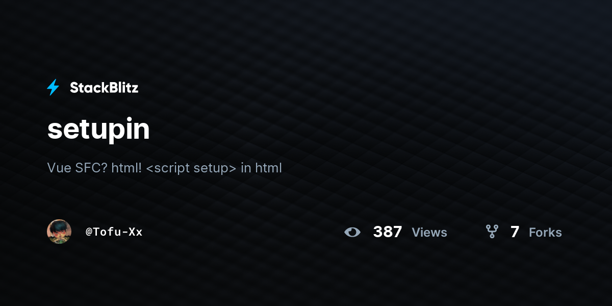 setupin - StackBlitz