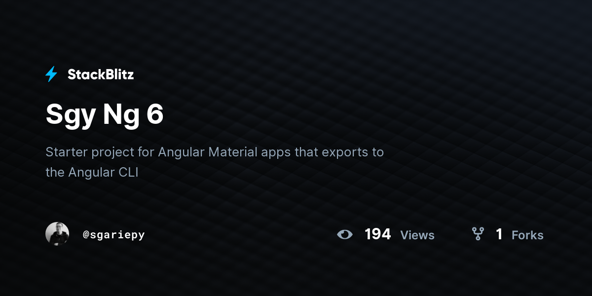 Sgy Ng 6 - StackBlitz