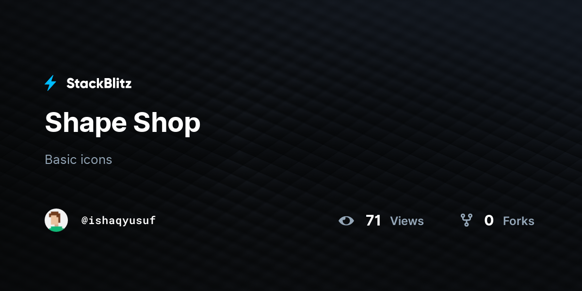 Shape Shop - StackBlitz