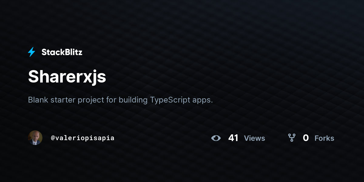 Sharerxjs - StackBlitz