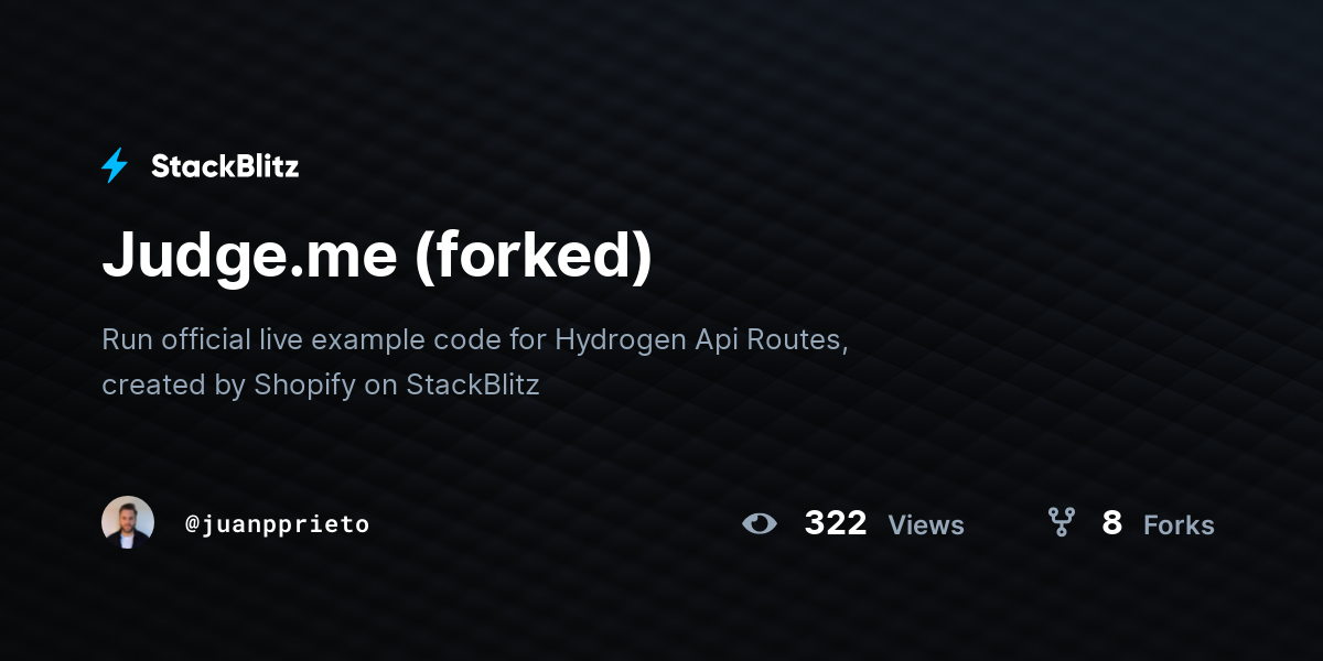 Judge.me (forked) - StackBlitz