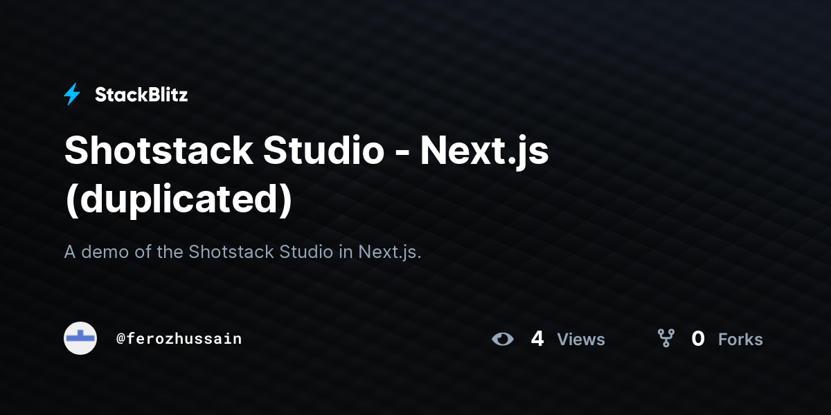 Shotstack Studio - Next.js (duplicated) - StackBlitz