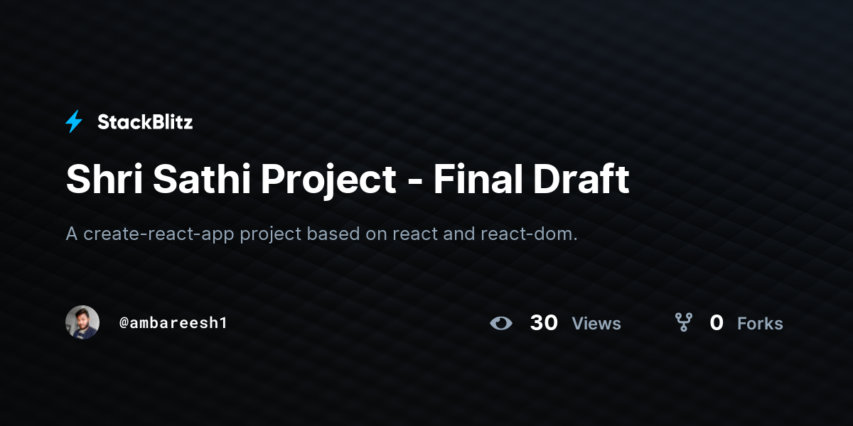 Shri Sathi Project - Final Draft - StackBlitz