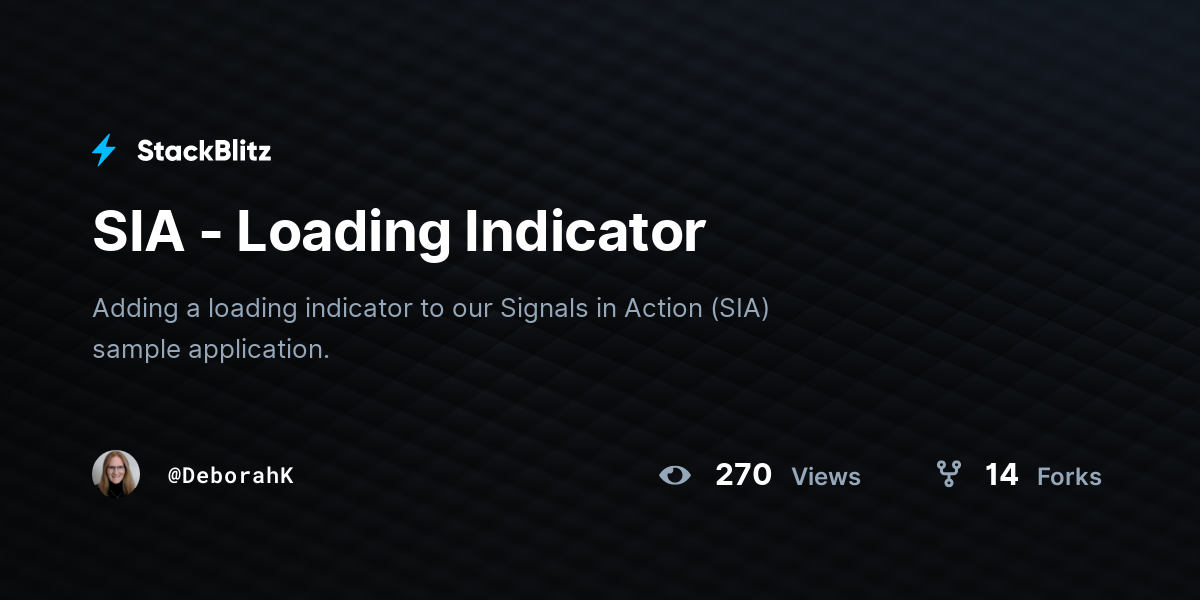 SIA - Loading Indicator - StackBlitz