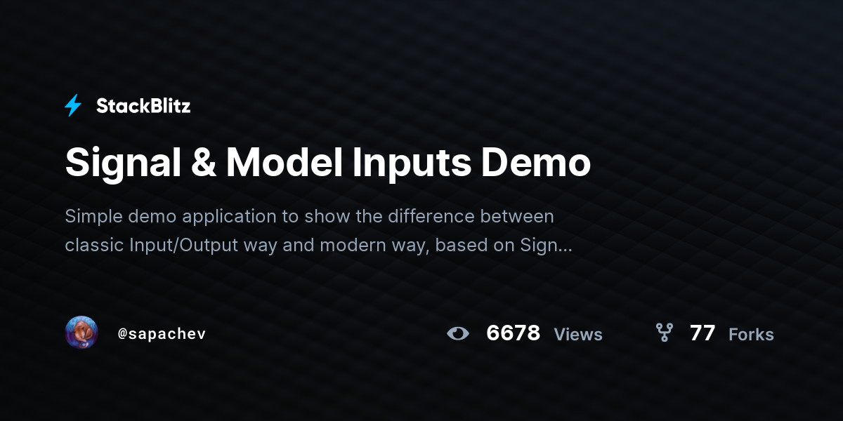 Signal & Model Inputs Demo - StackBlitz