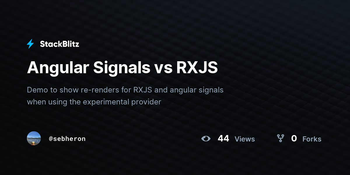 Angular Signals vs RXJS - StackBlitz