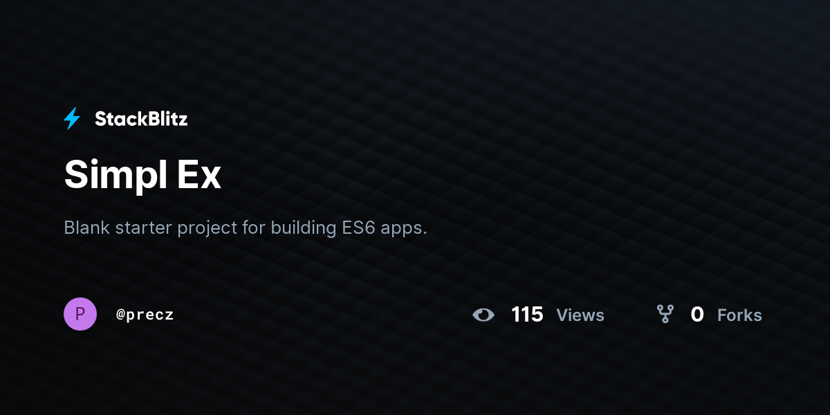 Simpl Ex - StackBlitz