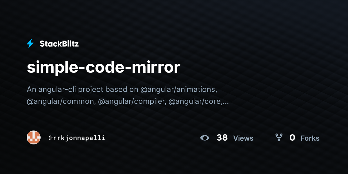 simple-code-mirror - StackBlitz