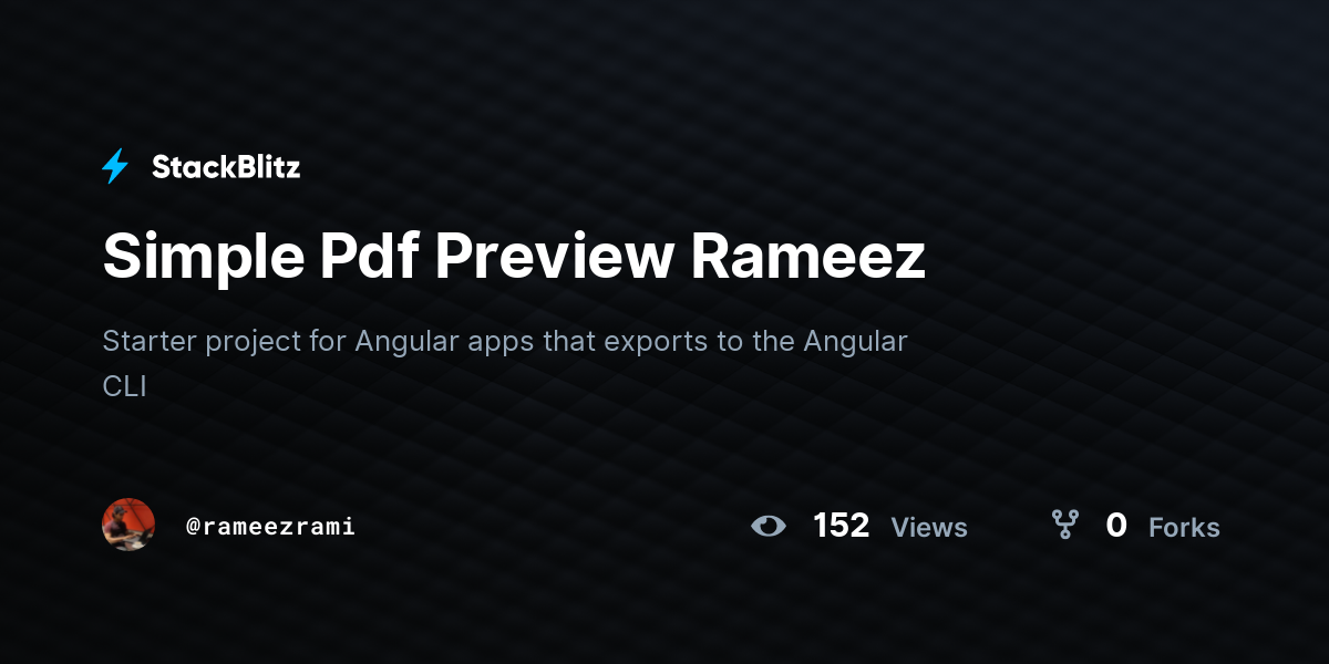 Simple Pdf Preview Rameez - StackBlitz