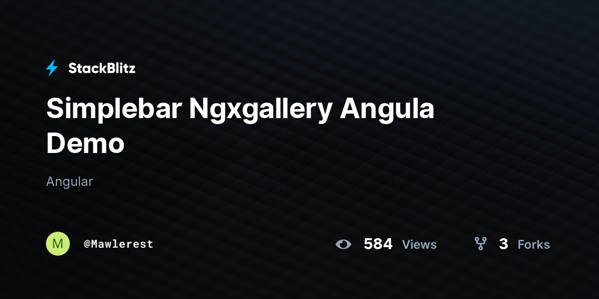 Simplebar Ngxgallery Angula Demo - StackBlitz
