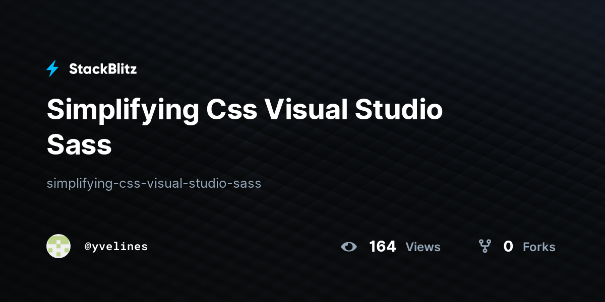 Simplifying Css Visual Studio Sass - StackBlitz Simplifying Css Visual Studio Sass - StackBlitz