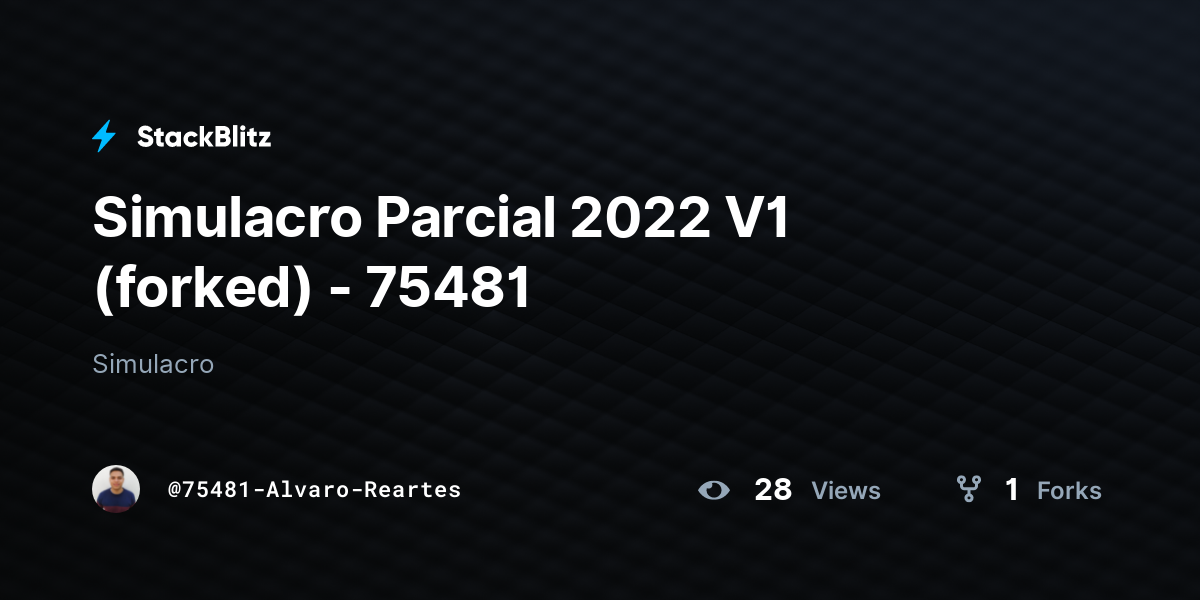 Simulacro Parcial 2022 V1 Forked 75481 Stackblitz