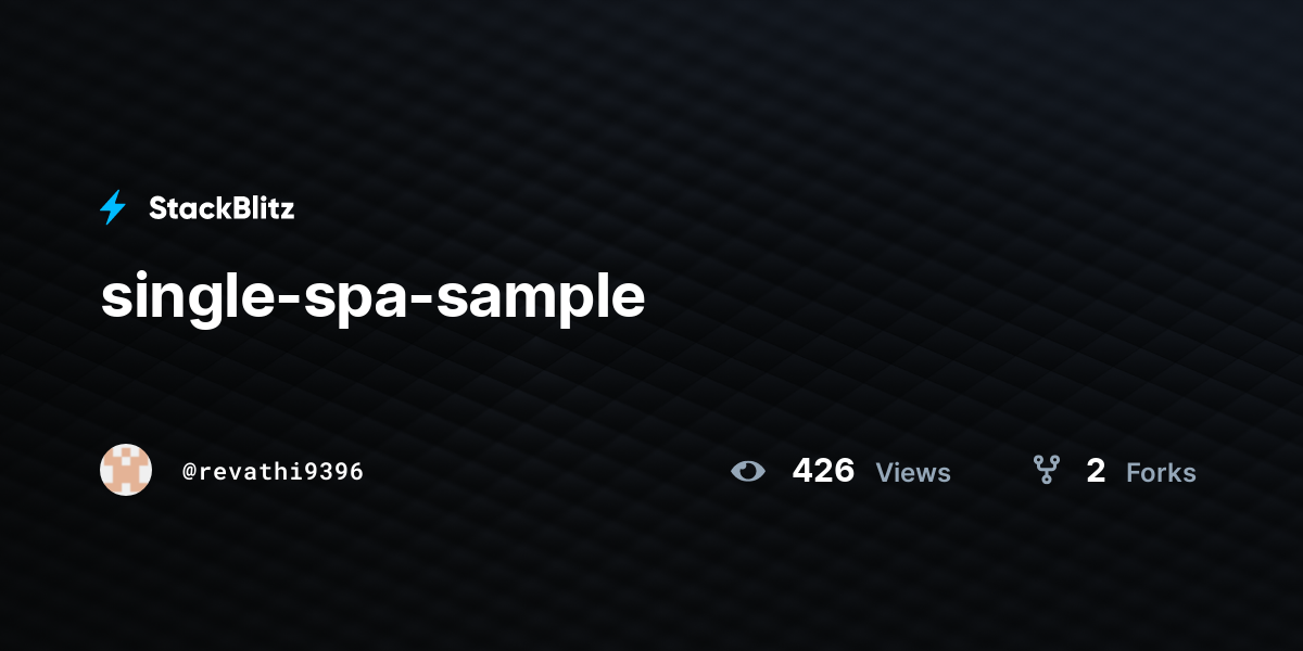 single-spa-sample - StackBlitz