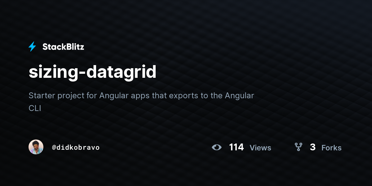sizing-datagrid - StackBlitz