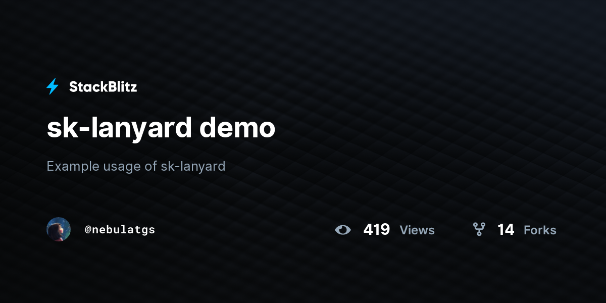 sk-lanyard demo - StackBlitz