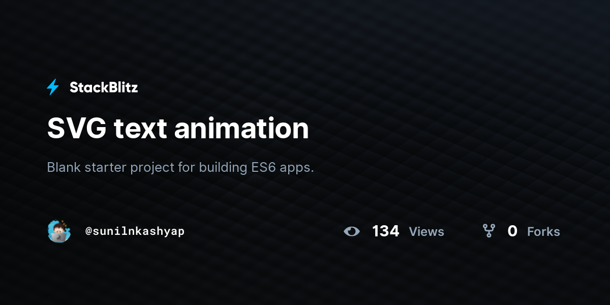 SVG text animation - StackBlitz