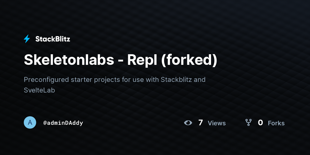 Skeletonlabs - Repl (forked) - StackBlitz Skeletonlabs - Repl (forked) - StackBlitz