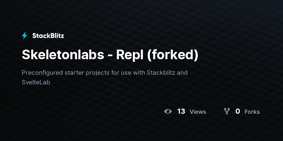 Skeletonlabs - Repl (forked) - StackBlitz