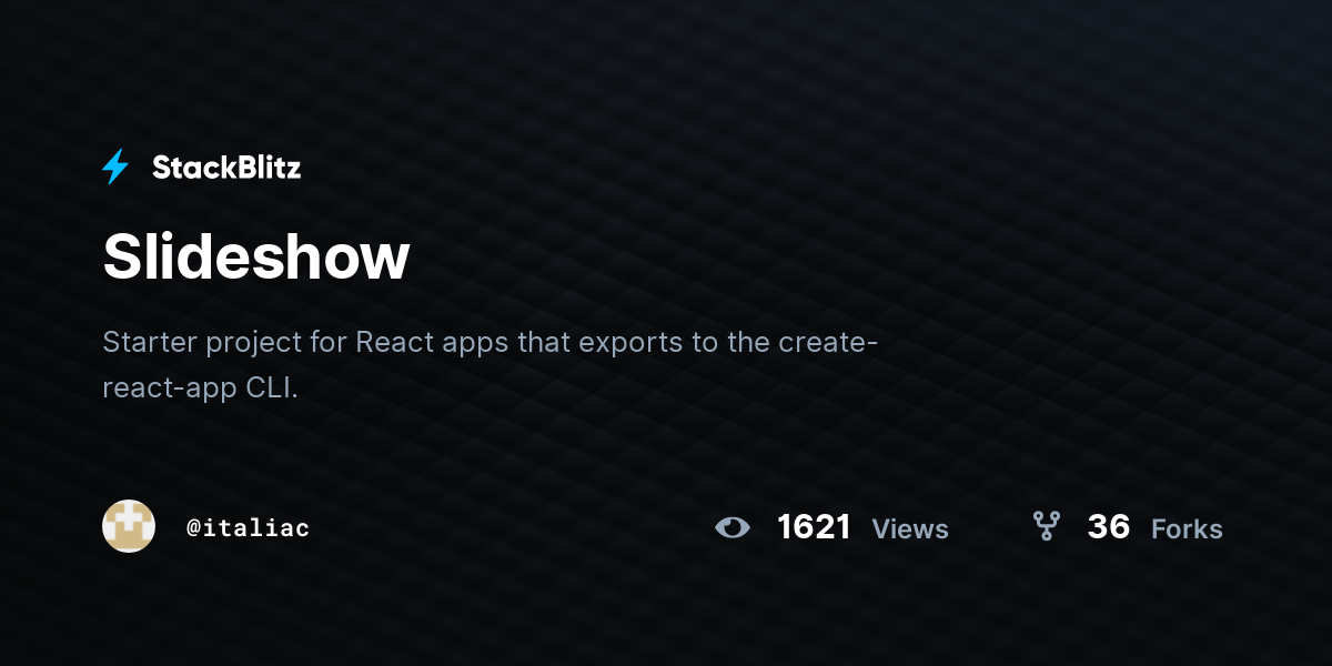 Slideshow - StackBlitz