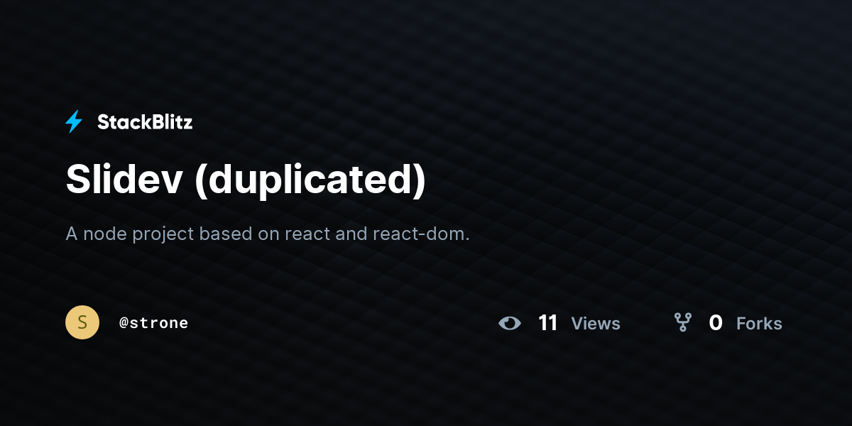 Slidev (duplicated) - StackBlitz