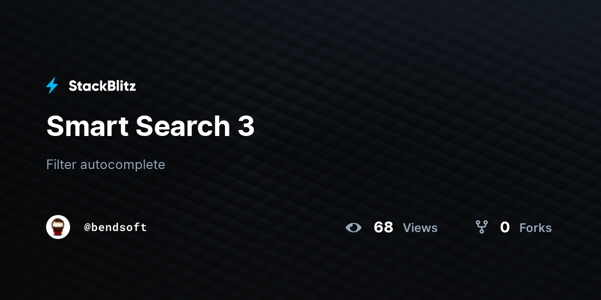 Smart Search 3 - StackBlitz