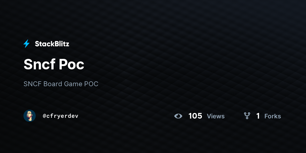 Sncf Poc - StackBlitz
