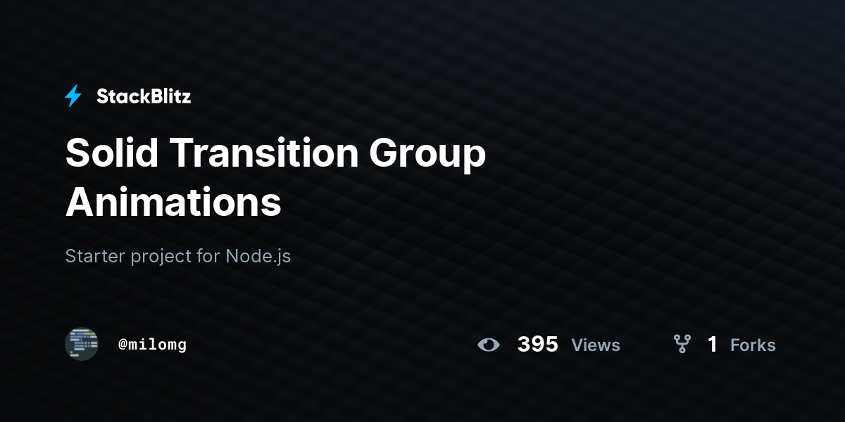 Solid Transition Group Animations - StackBlitz