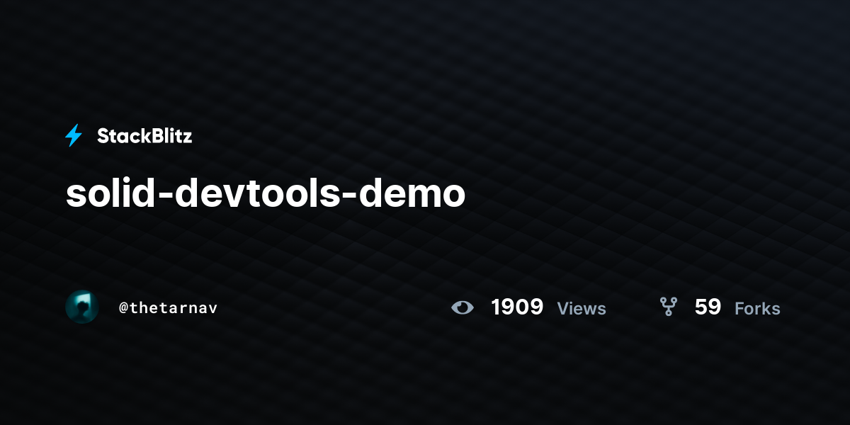 solid-devtools-demo - StackBlitz