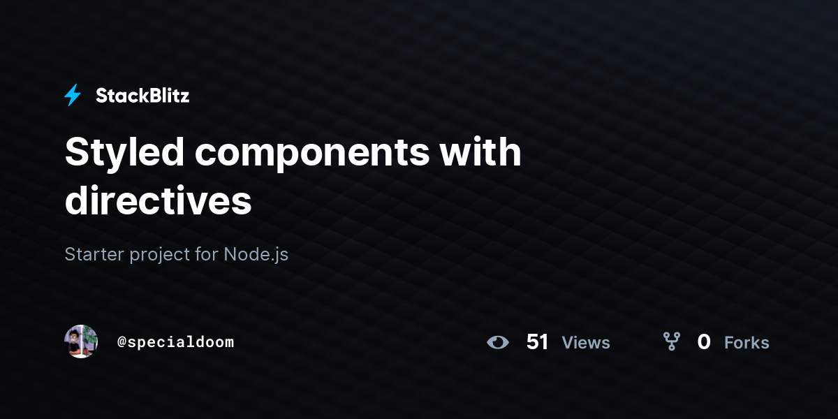 Styled components with directives - StackBlitz